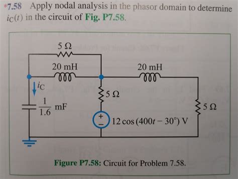 Solved Apply Nodal Analysis In The Phasor Domain To Chegg Com