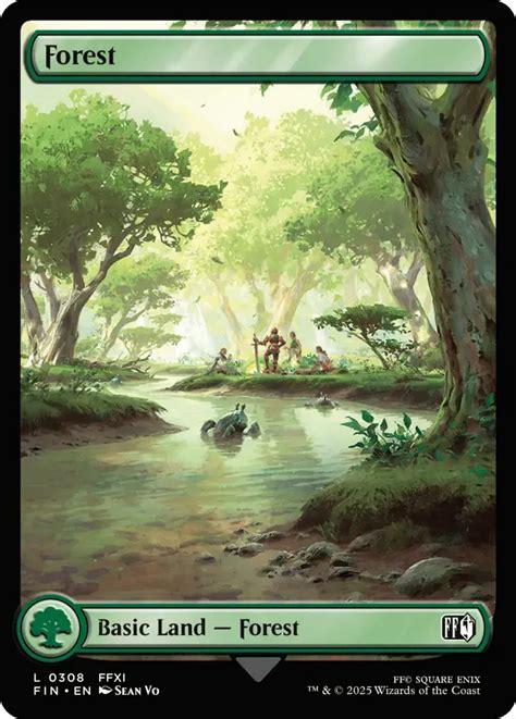 Forest Mtg Magic The Gathering—final Fantasy 308 English Magic