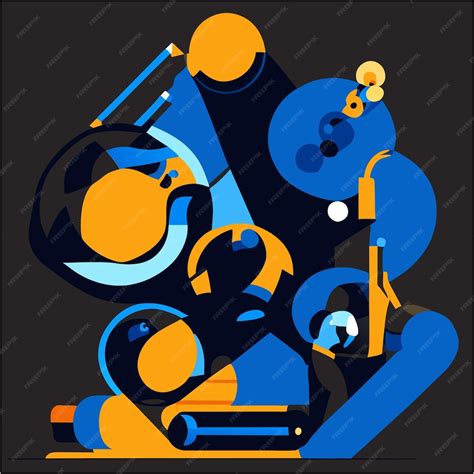 Premium Vector Innovative Convergence Abstract Art And Science In