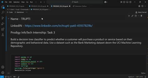 trupti patil on linkedin datascience internship careergrowth prodigyinfotech