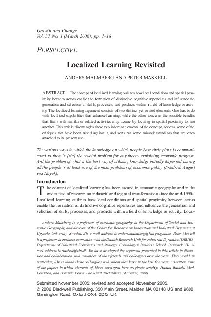 Pdf Localized Learning Revisited