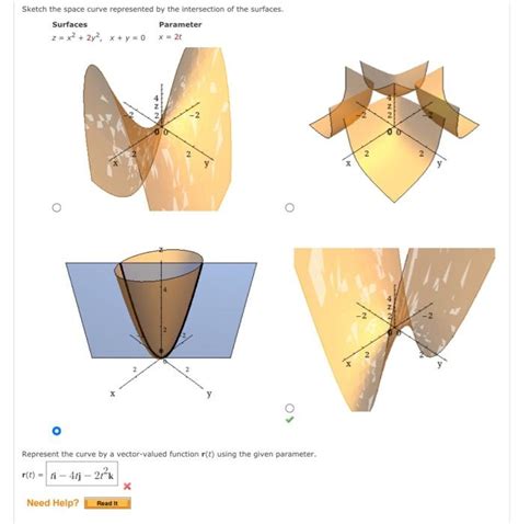 solved sketch the space curve represented by the