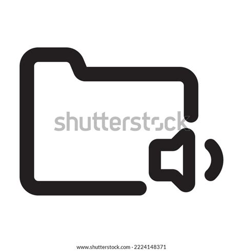 Folder Icon Outline Style Stock Vector Royalty Free Shutterstock