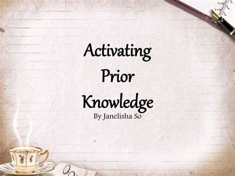 Activating Prior Knowledge Pptx