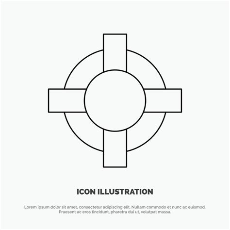 Help Lifesaver Support Line Icon Vector 14644768 Vector Art At Vecteezy