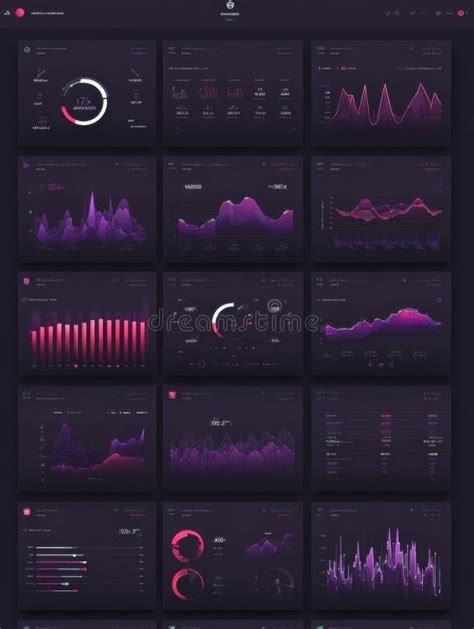 Visual Representation Of Data Analytics Dashboard Using Dark And Vibrant Color Scheme With