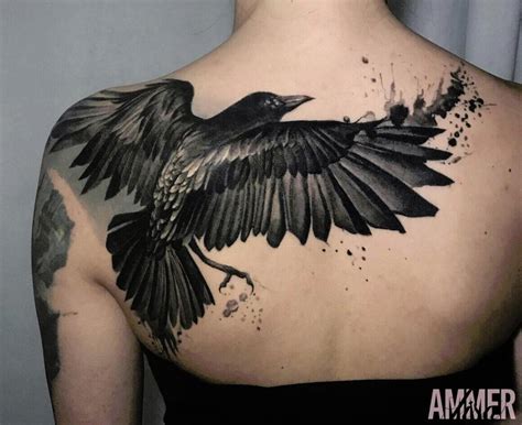 Realistic Crow Tattoo Art Mastering Dark Realism In Ink