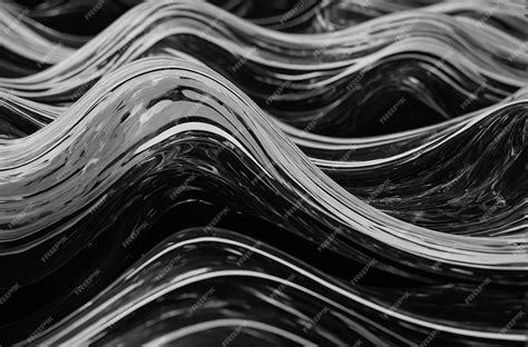 Premium Photo Abstract Black And White Waves Intertwining In A Dynamic Pattern