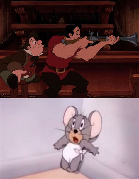 Gaston Points To Nibbles Mouse By Mortadeloramon287 On Deviantart