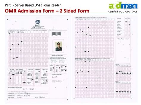 Omrformreader Addmen Omr Ecas Admission 13 3 Pptx