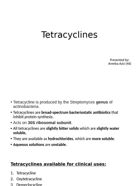 Tetracyclines Pdf Dose Biochemistry Chemistry