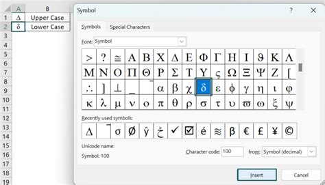 Delta Symbol In Excel Top 6 Methods And Examples How To Insert