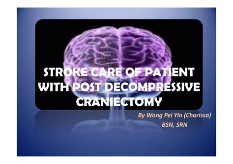 Stroke Care Of Patient With Post Decompressive Craniectomy Pdf