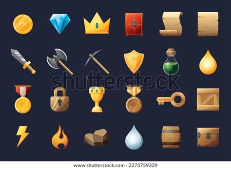 Game Ui Assets Set Gaming User Stock Vector Royalty Free Shutterstock