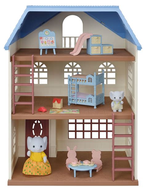 Calico Critters Sky Blue Terrace T Set Dollhouse Playset With