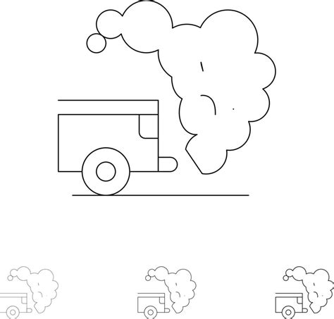 Dump Environment Garbage Pollution Bold And Thin Black Line Icon Set 17968900 Vector Art At Vecteezy