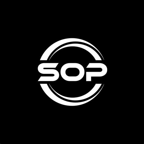 Sop Letter Logo Design In Illustration Vector Logo Calligraphy