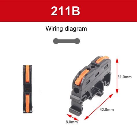 Guide Rail Type Replacement Uk Quick Terminal Block One Input One Output Black