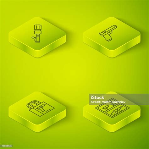 등대성 선 권총 또는 총 권총 구입 사냥 가게 무기 및 대전차 손 수류탄 아이콘을 설정합니다 벡터 3에 대한 스톡 벡터 아트 및 기타 이미지 Istock