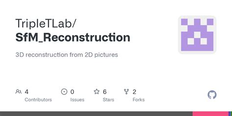 Github Tripletlabsfmreconstruction 3d Reconstruction From 2d Pictures