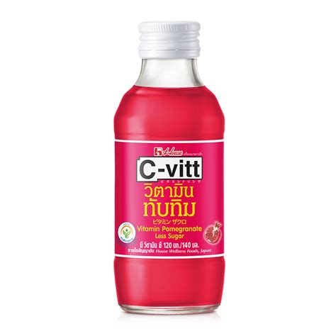 ส่งฟรี ซีวิท เครื่องดื่มวิตามินซี รสทับทิม 140 มล X 30 ขวดc Vitt