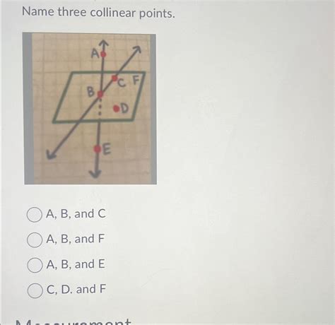 Solved Name Three Collinear Pointsab ﻿and Cab ﻿and
