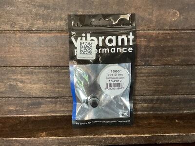 Vibrant Performance 16661 M10 X 125 Metric Port Plug With Washer Ebay