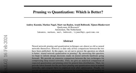 Paper Page Pruning Vs Quantization Which Is Better