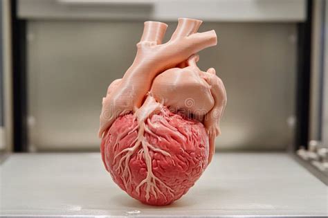 Three Dimensional Anatomical Heart Model Displayed In A Laboratory
