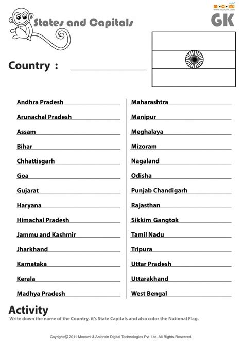 50 States Worksheets Pdf — Db
