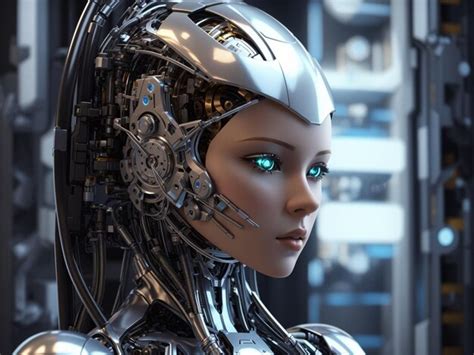 Premium Ai Image Prototype Mother 3d Illustration Of Metallic Science Fiction Female