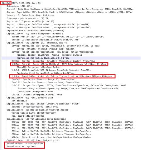 PowerEdge How To Determine The BUS Speed Of A PCI E Card In Red Hat Linux Dell US