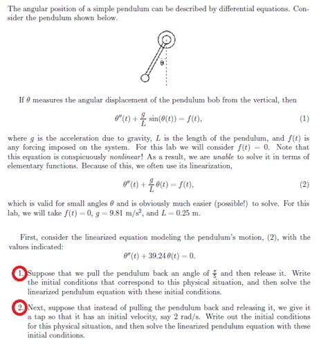 the angular position of a simple pendulum can be