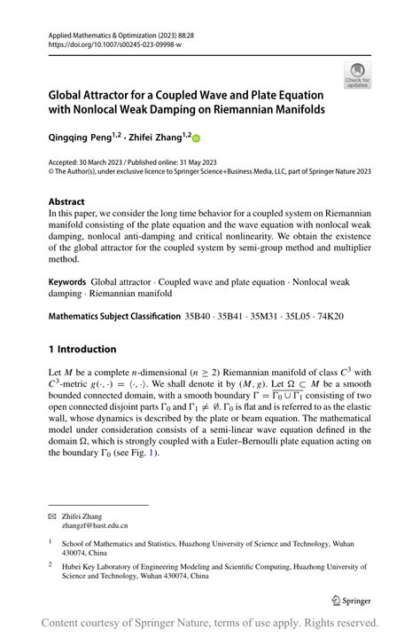 global attractor for a coupled wave and plate equation with nonlocal