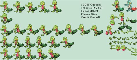 Treecko Sprite Pixel Art