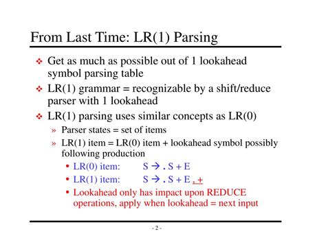 Ppt Syntax Analysis Part Vi Lr1 Parsing Powerpoint Presentation Id3206972
