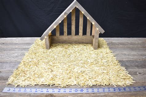 Nativity Straw Mat Creche Straw Manger Straw Nativity Scene Mat