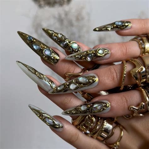 Unhas De Estilete Com Strass