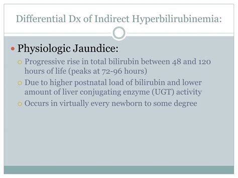 Hyperbilirubinemia Differential Diagnosis Medical