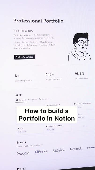 How To Build A Portfolio In Notion Notion Notiontutorial Notiontemplate Productivity Youtube