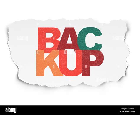 Programming Concept Backup On Torn Paper Background Stock Photo Alamy