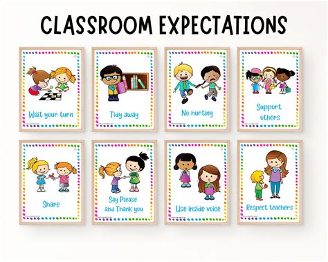 Classroom Rules Posters Class Expectations Bulletin Board Etsy In 2023 Classroom Rules