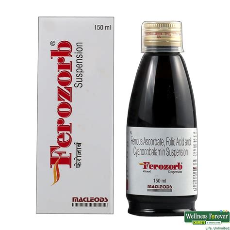 Buy Ferozorb Syrup 150 Ml Online At Best Prices Wellness Forever