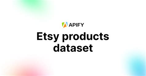 etsy products dataset · apify