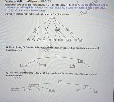solved question 1 2 4 trees 10 points 5 2 5 2 5 a