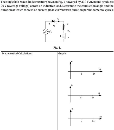 The Single Half Wave Diode Rectifier Shown In Fig 1 Powered By 230 V Ac Mains Produces 90 V