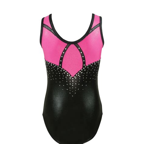 Juliet Pink Black Rhinestone Leotard K Bee Leotards