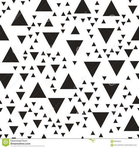 Vector Seamless Pattern With Triangles Modern Stylish Texture Repeating Geometric Tiles Stock