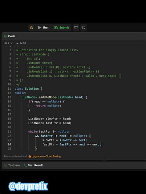 Middle Of The Linked List Leetcode 876 Shorts Linkedlist Leetcode