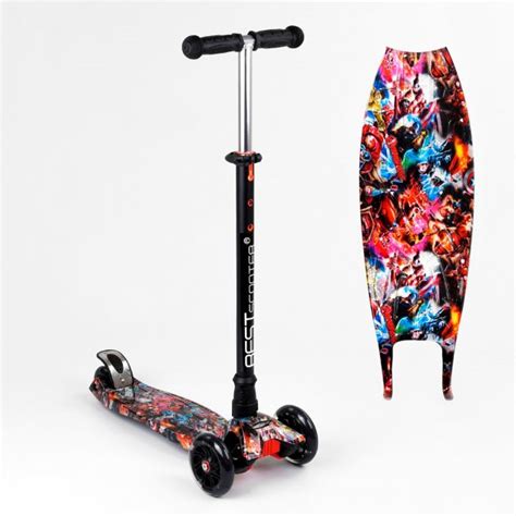 Самокат Трехколесный Детский Со Светящимися Колесами MAXI Best Scooter ...